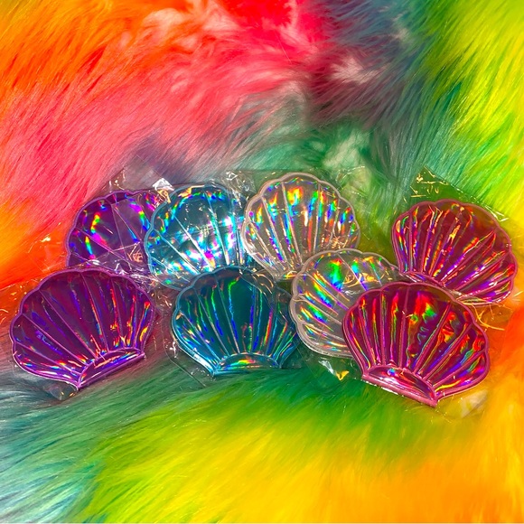 Accessories | Purse Mirror Accessory Sea Shell Shaped Holographic ...